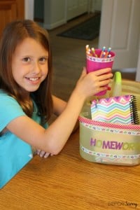 How To Make an Easy DIY Homework Station Bin - Everyday Savvy