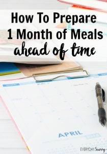 Once a Month Meals – Meal Planning Tips - Everyday Savvy