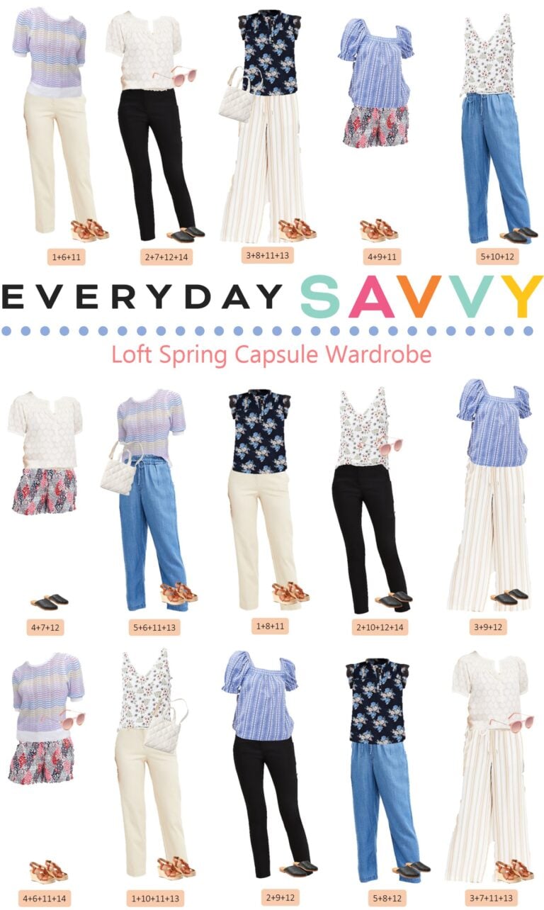 Loft Capsule Wardrobe Spring – Mix and Match Outfits for Spring ...