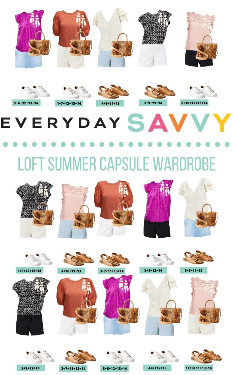 Loft Summer Capsule Wardrobe – Mix & Match Outfits - Everyday Savvy