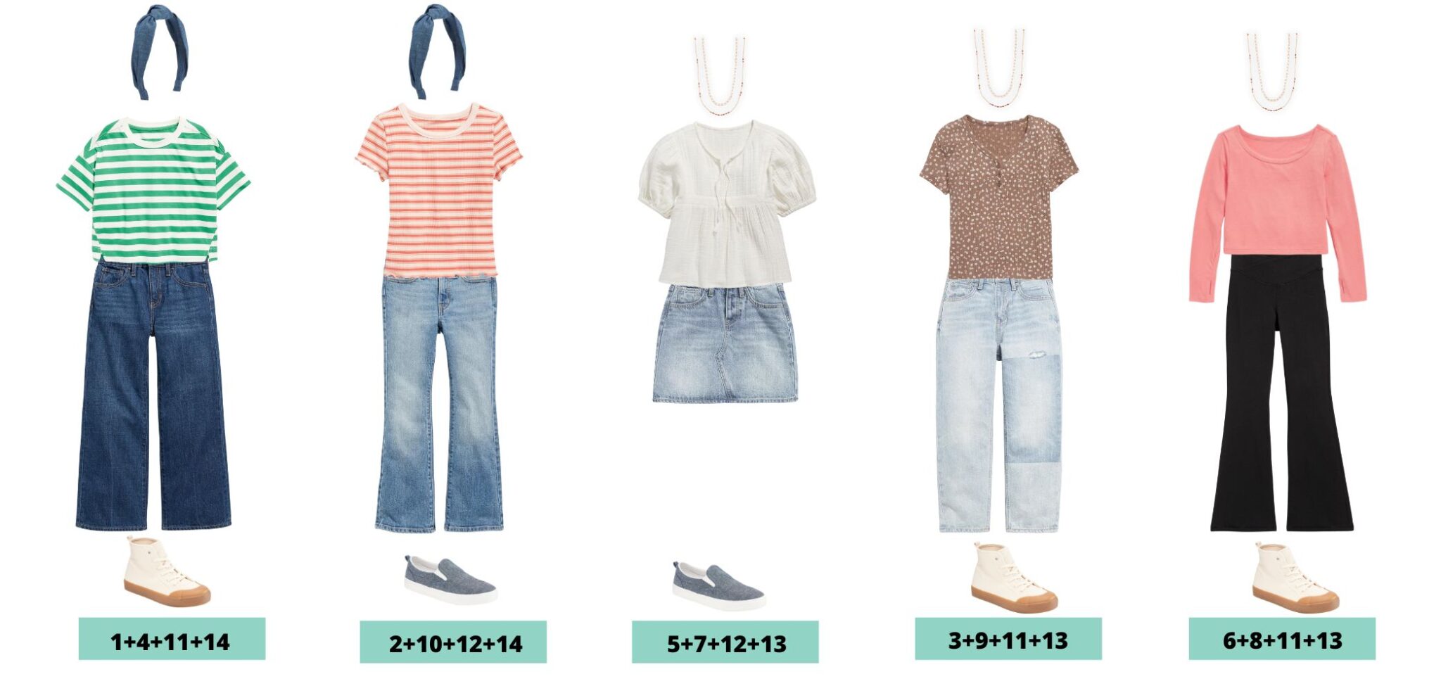 Girls Back To School Outfits Capsule Wardrobe - Everyday Savvy