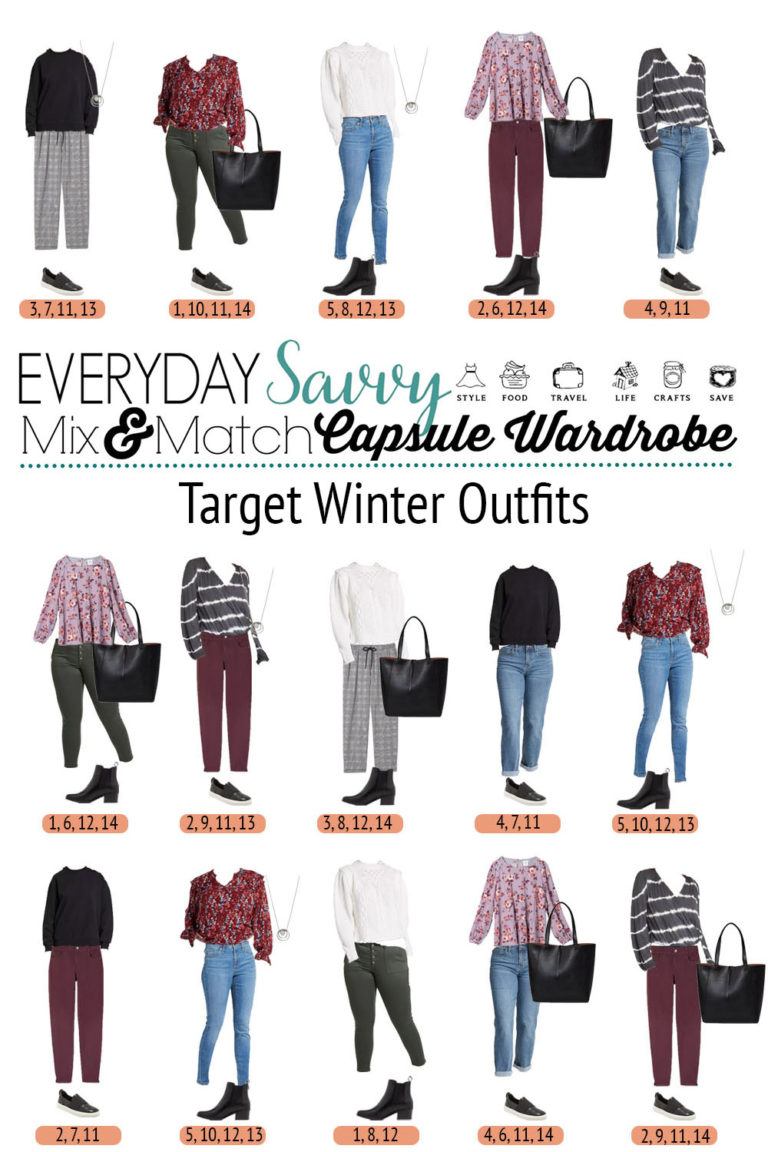 Target Winter Outfits Capsule Wardrobe - Everyday Savvy